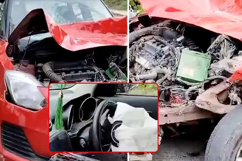 نابالغ لڑکوں نے لاپرواہی سے کار چلاتے ہوئے دوسری کار کو ٹکر دے دی